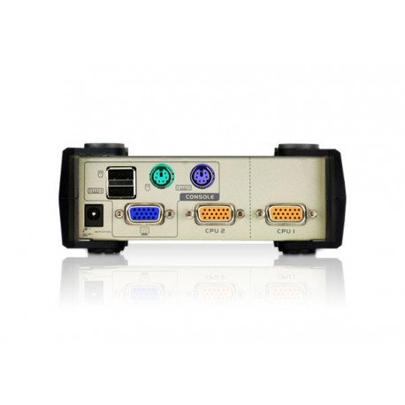SWITCH KVM 2 PORTS VGA USB + CABLES